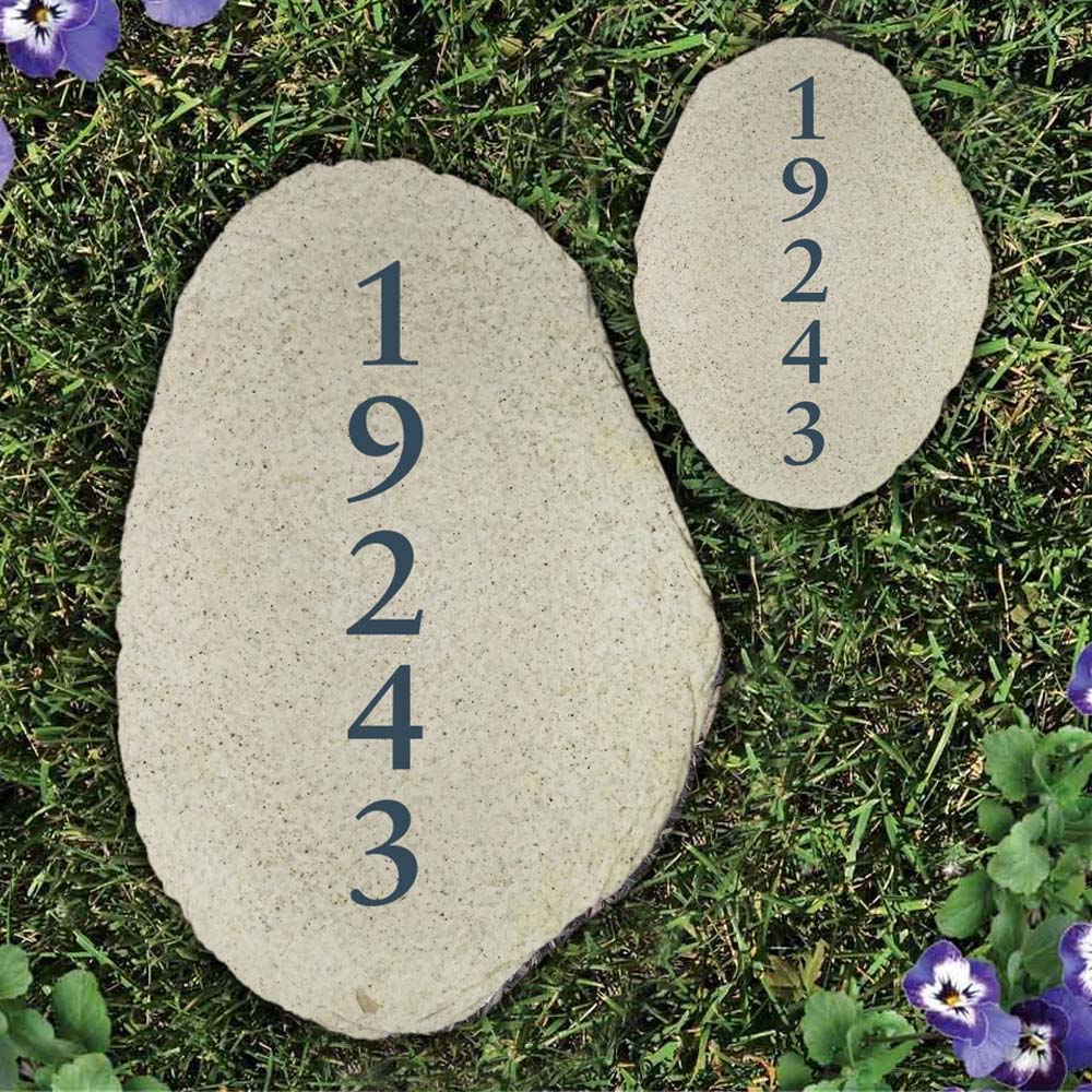 Personalized Address Vertical Flat Garden Stone